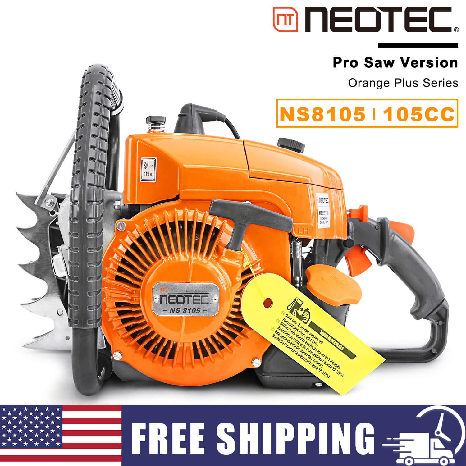 Neo-tec Chainsaw NS8105 105cc 36in 42 36 inch Gas Chainsaw for Milling ...